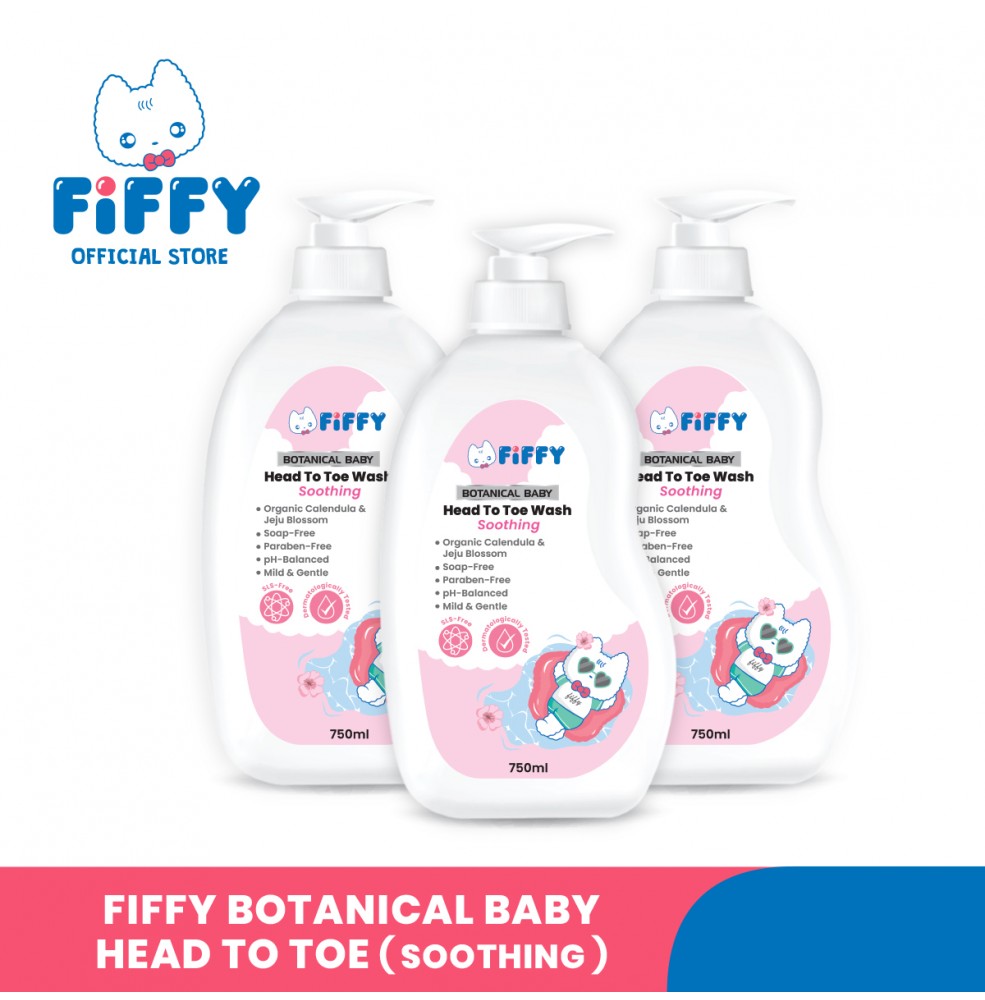FIFFY SOOTHING BOTANICAL BABY HEAD TO TOE WASH (750ML BOTTLE ...