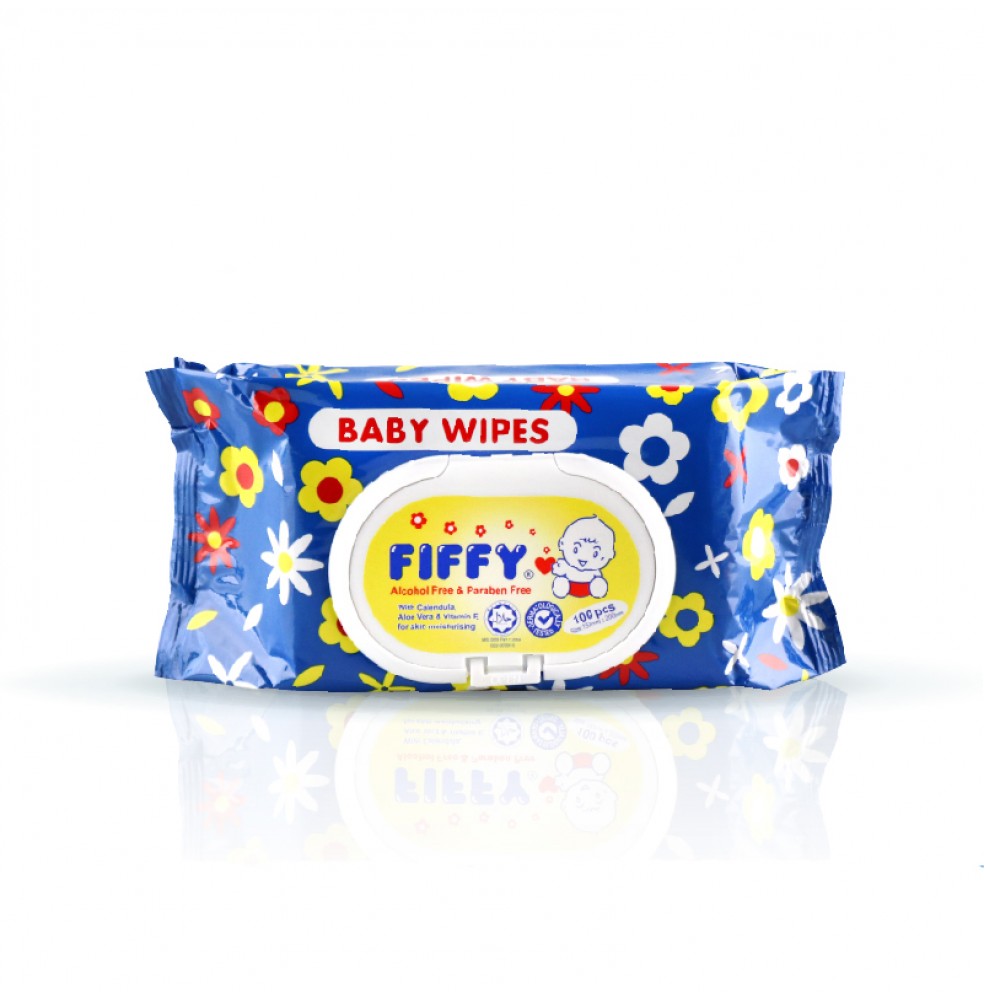 Health & Baby Care - FIFFY BABY WIPES BLUE 100 S