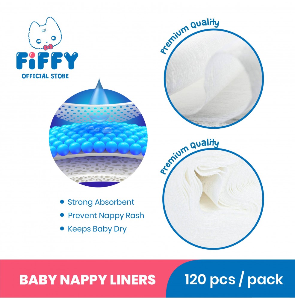 FIFFY SUPER NAPPY LINERS (120'S)